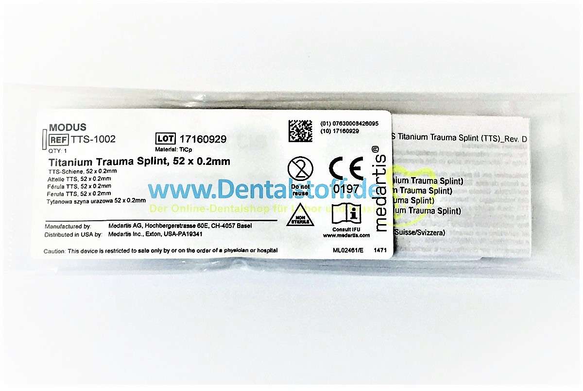 Medartis Titanium Trauma Splint | Dentalstoff.de - Der Onlineshop für ...