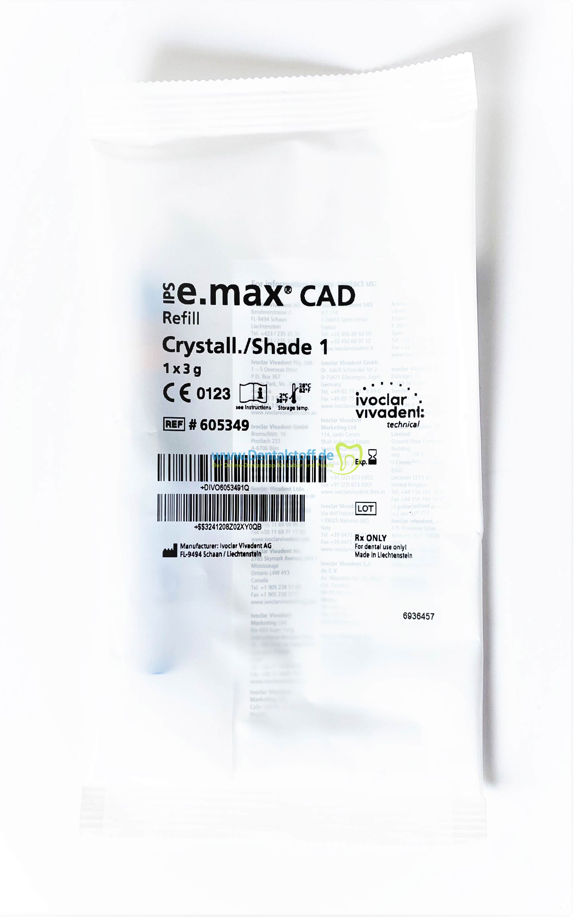 Ivoclar Vivadent IPS e.max CAD Crystall Shade | Dentalstoff.de - Der ...