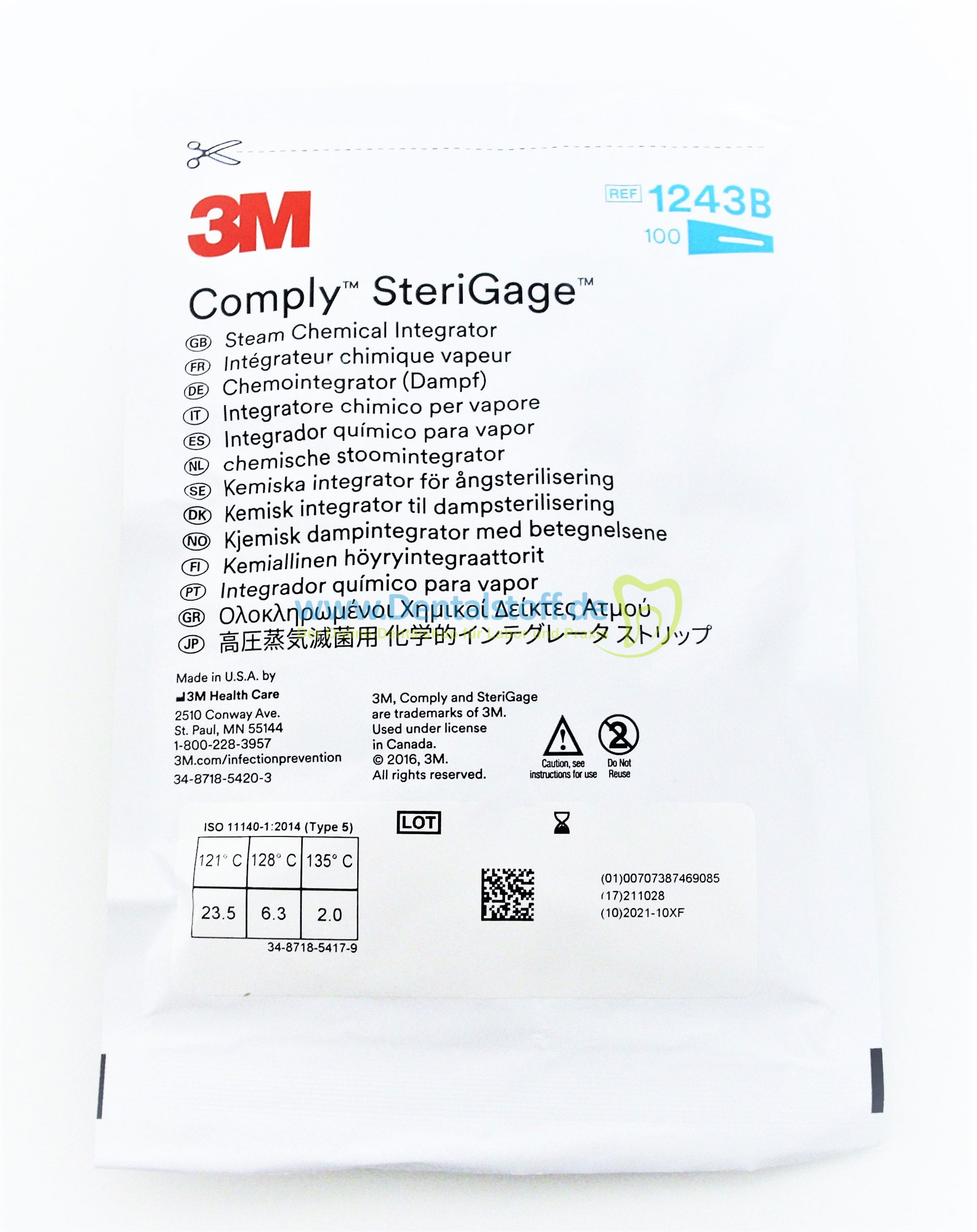 3M Espe Comply SteriGage Chemical Integrator 1243B | Dentalstoff.de ...