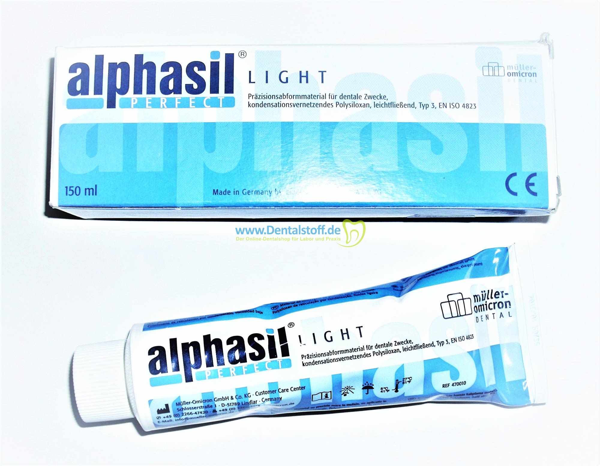 Müller Omicron Alphasil Perfect light - 150ml Tube | Dentalstoff.de ...
