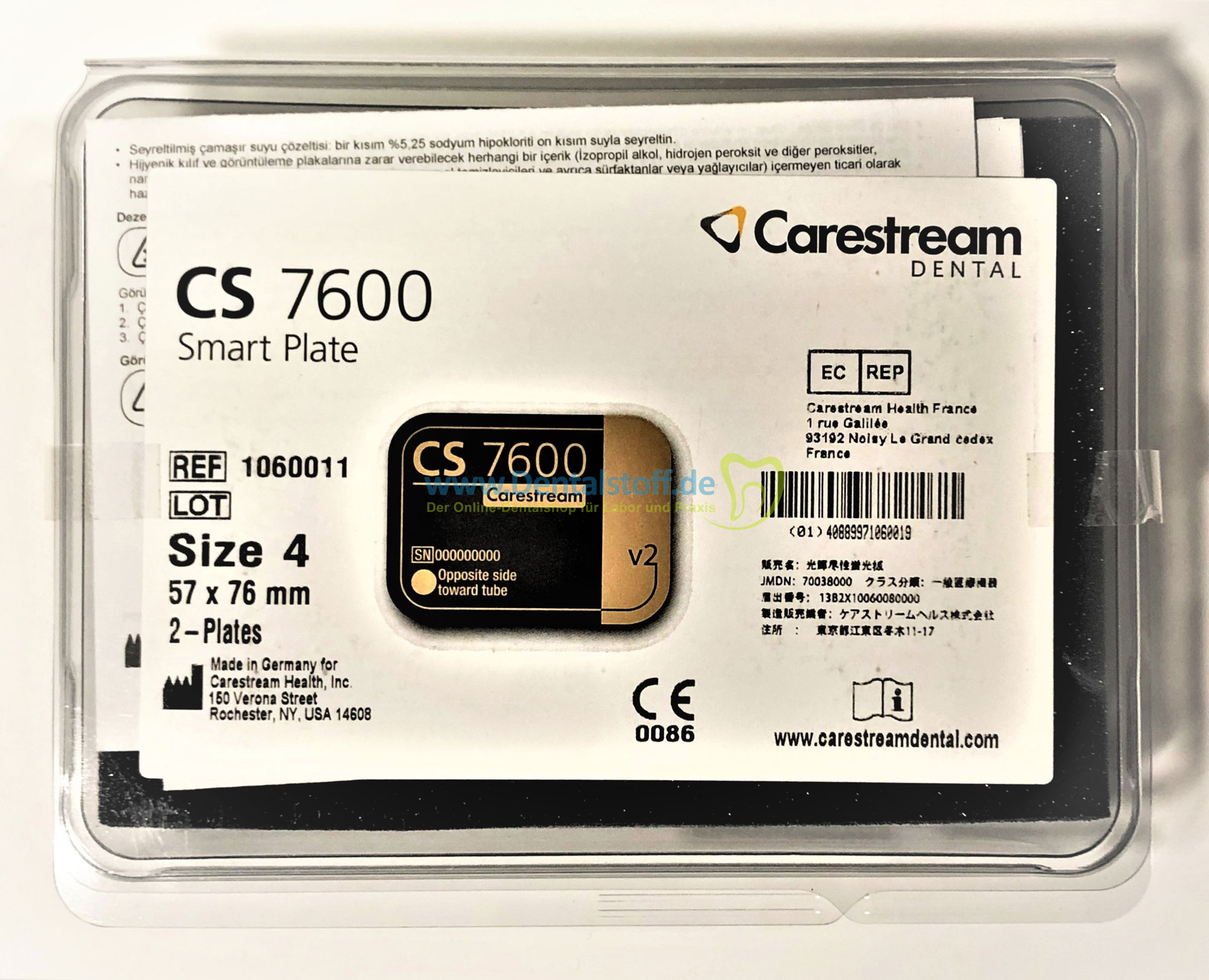 Carestream Kodak CS 7600 Speicherfolien Gr.0- Gr.4 | Dentalstoff.de ...