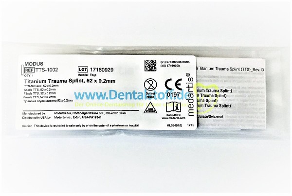 Medartis Titanium Trauma Splint | Dentalstoff.de - Der Onlineshop für Labor & Praxis