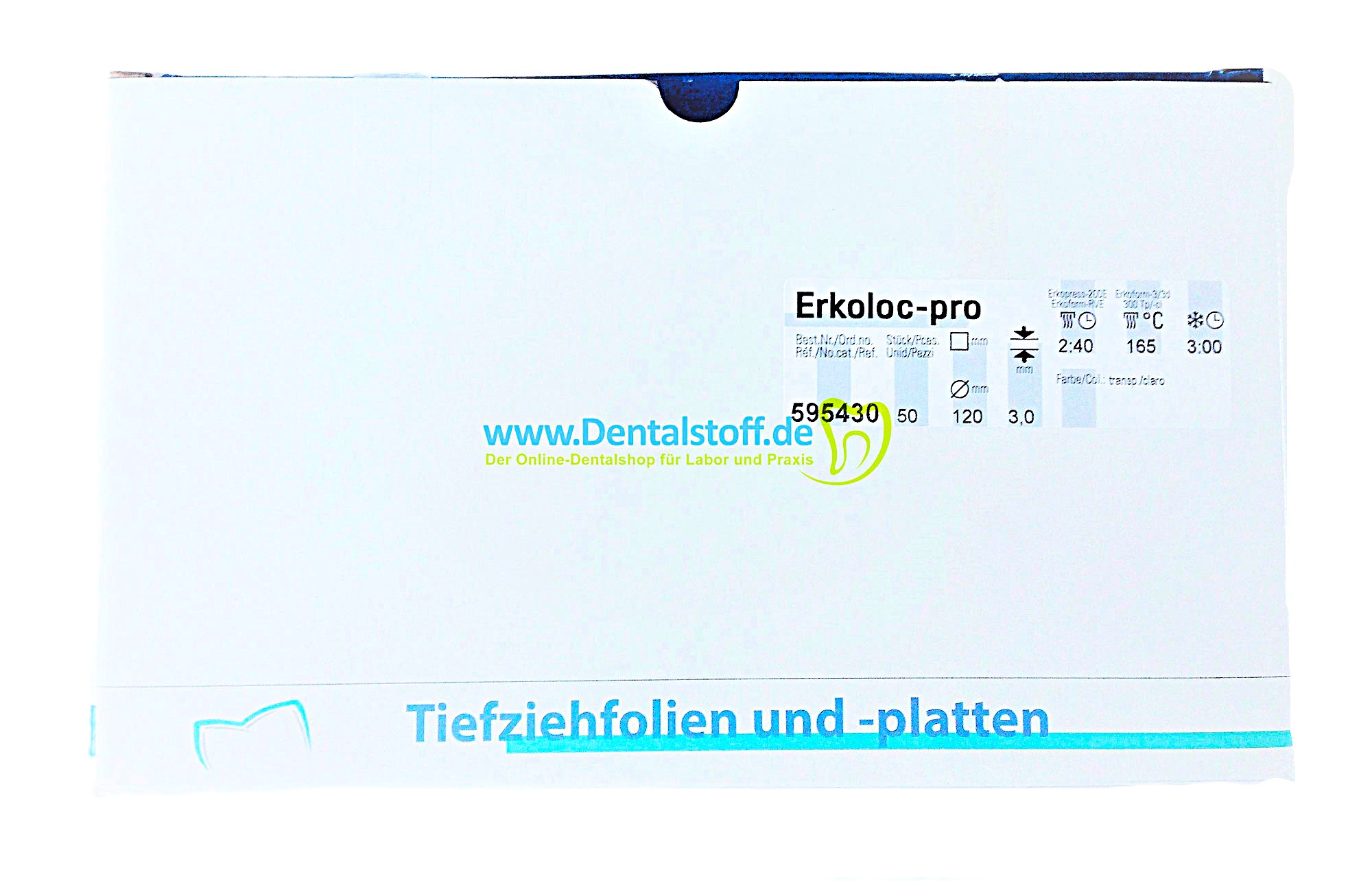 Erkodent Erkoloc Pro Tiefziehfolien, klar | Dentalstoff Onlineshop ...