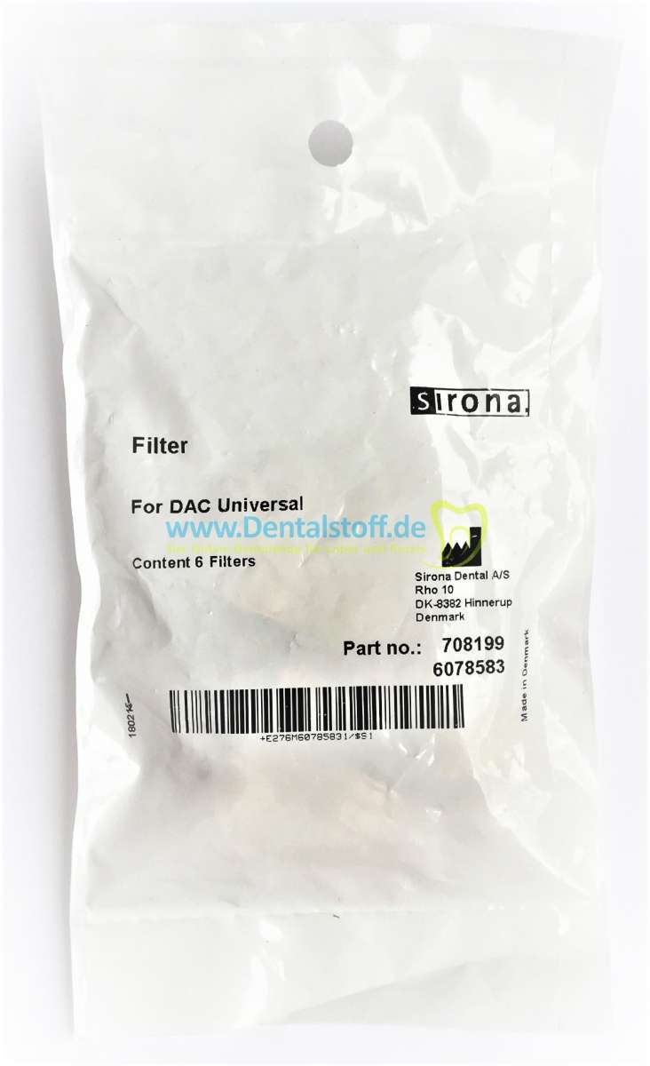 Sirona DAC Universal Filter 6078583 - 6 Stück | Dentalstoff Onlineshop ...
