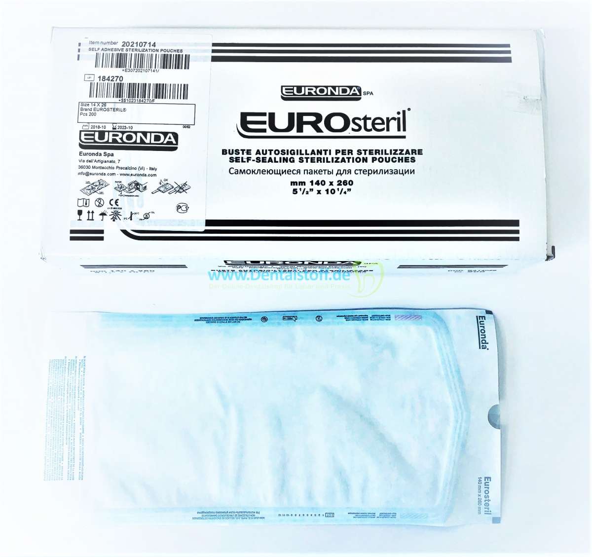 Euronda Eurosteril Beutel | Dentalstoff.de - Der Onlineshop für Labor & Praxis