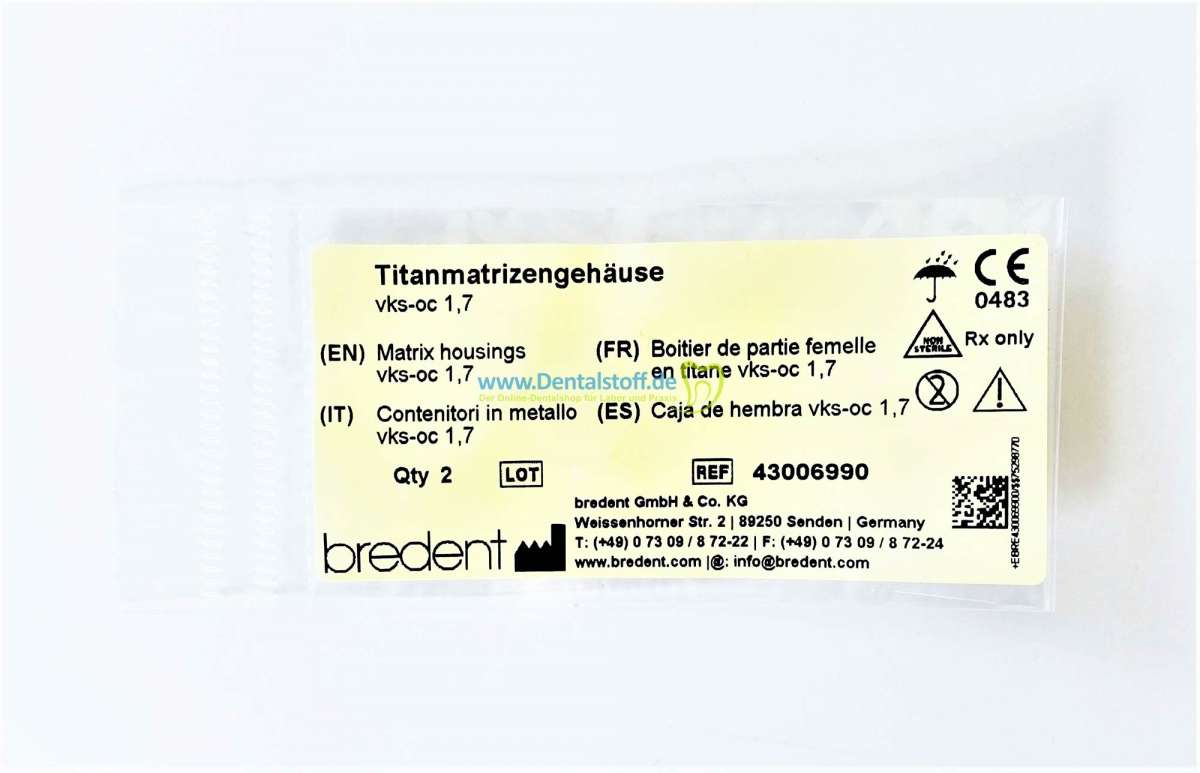 Bredent Vario Kugel Snap vks-oc Titanmatrizengehäuse | Dentalstoff.de ...