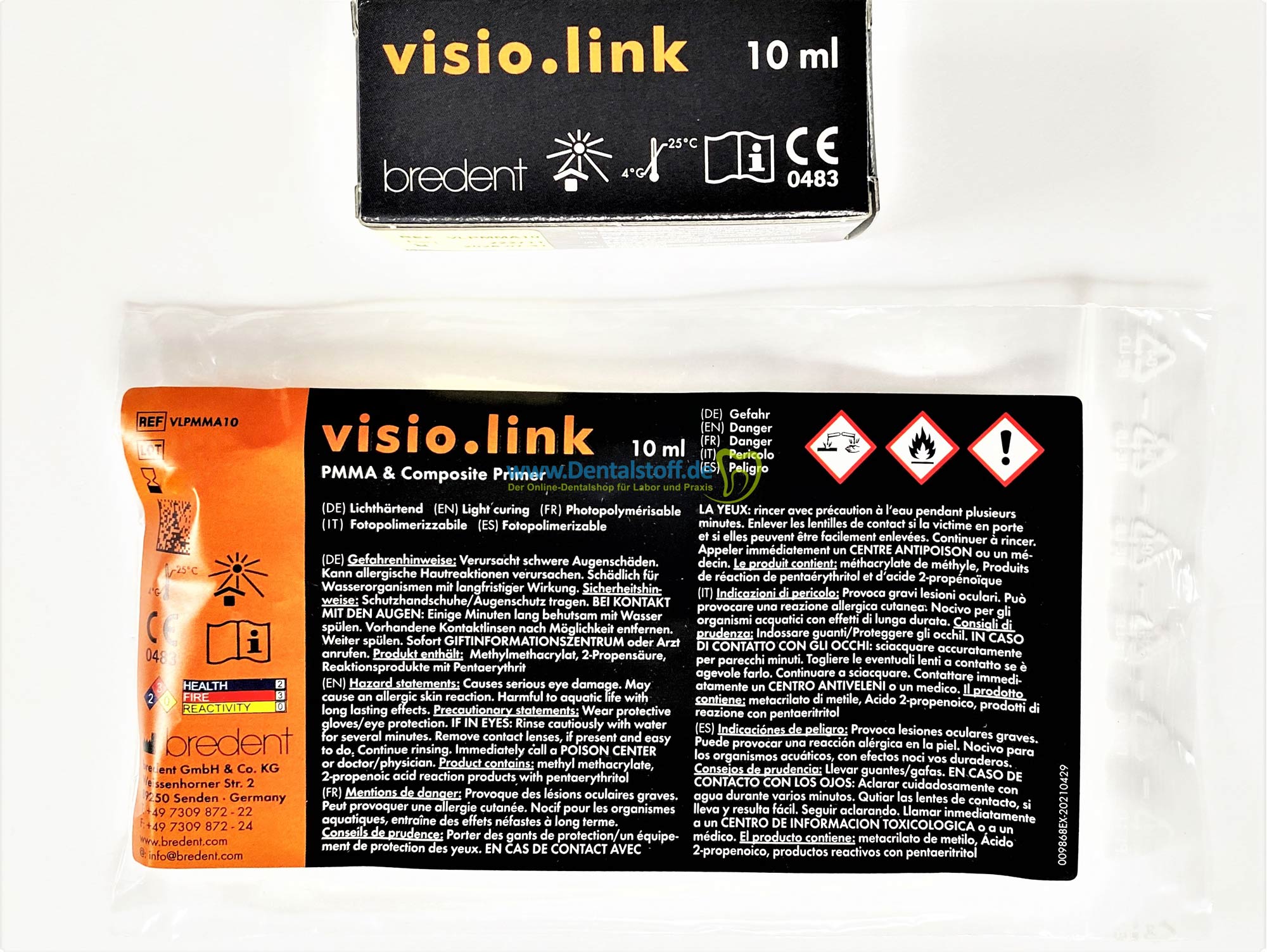 Bredent visio.link PMMA & Composite Primer VLPMMA10 - 10 ml Flasche ...