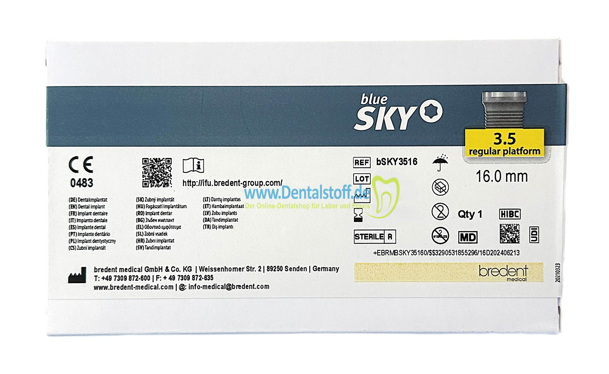 Bredent blueSKY Implantat | Dentalstoff Onlineshop - Der Onlineshop für ...