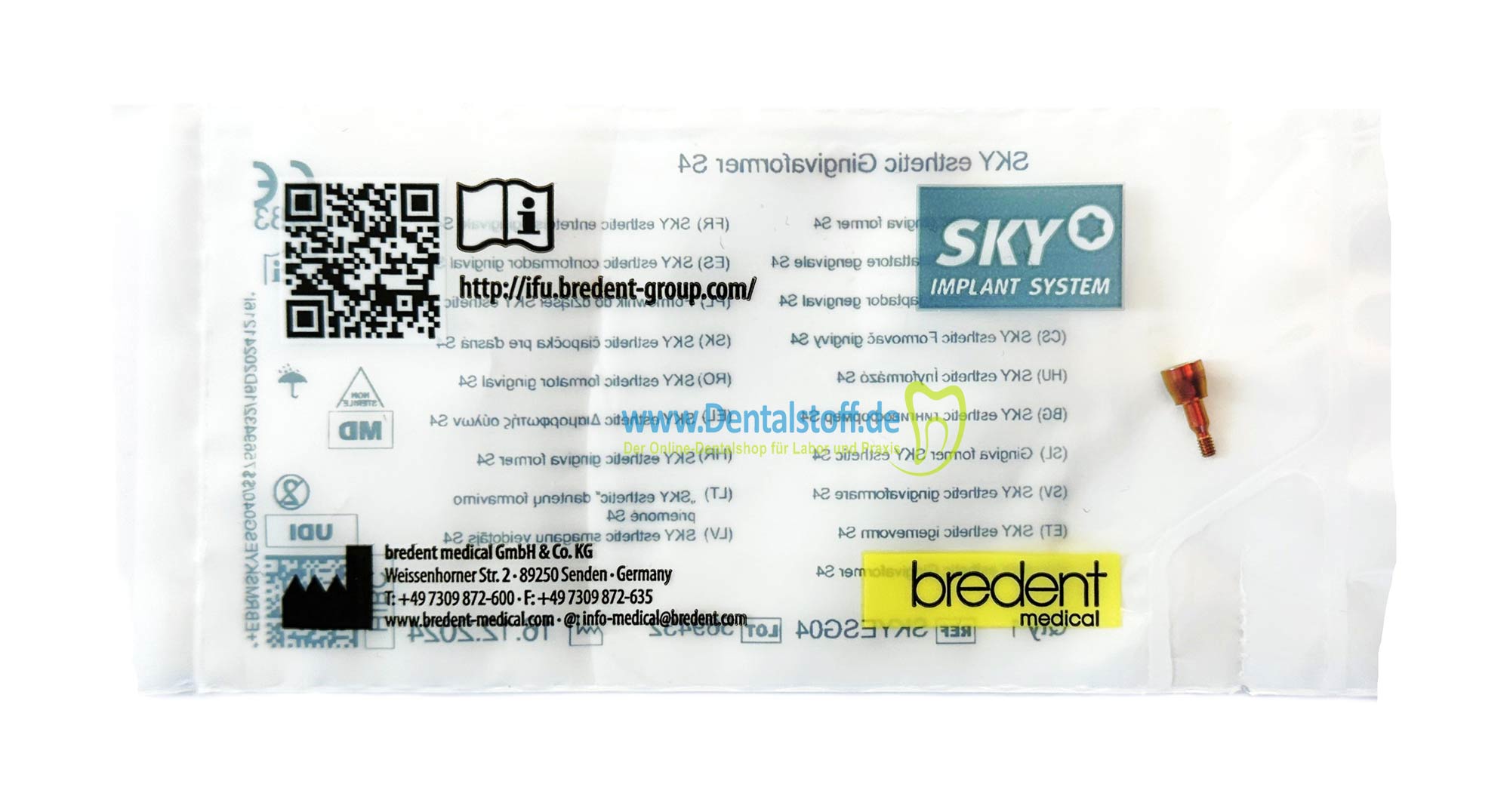 Bredent SKY esthetic Gingivaformer | Dentalstoff Onlineshop - Der ...