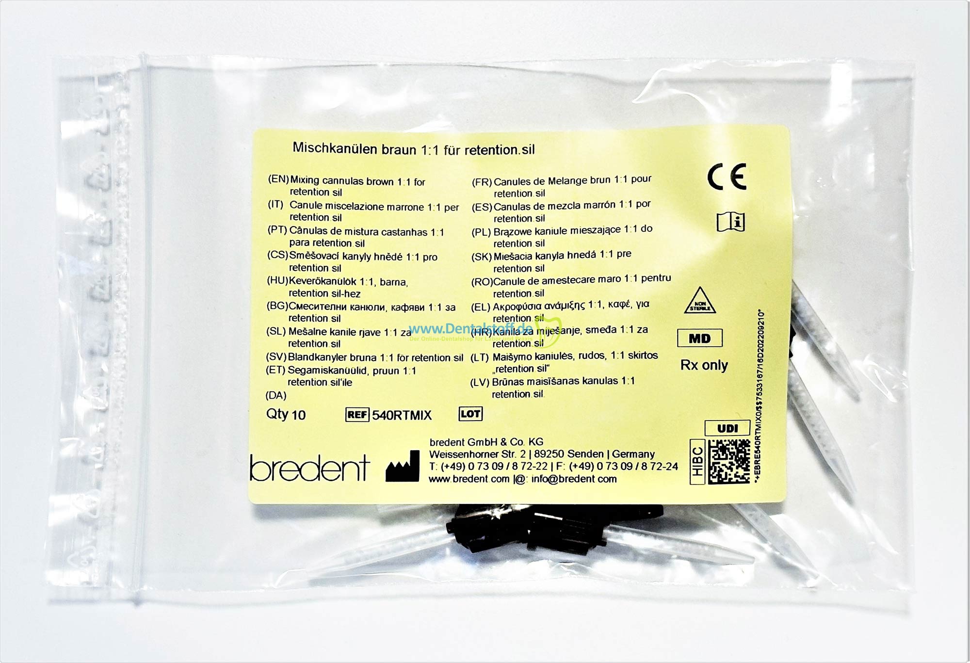 Bredent Mischkanülen | Dentalstoff.de - Der Onlineshop für Labor & Praxis