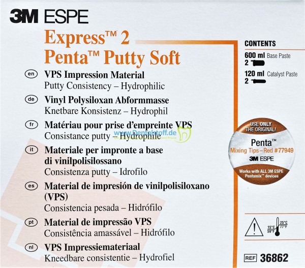 3M Espe Express 2 Penta Putty Soft orange für PMX3 | Dentalstoff.de ...