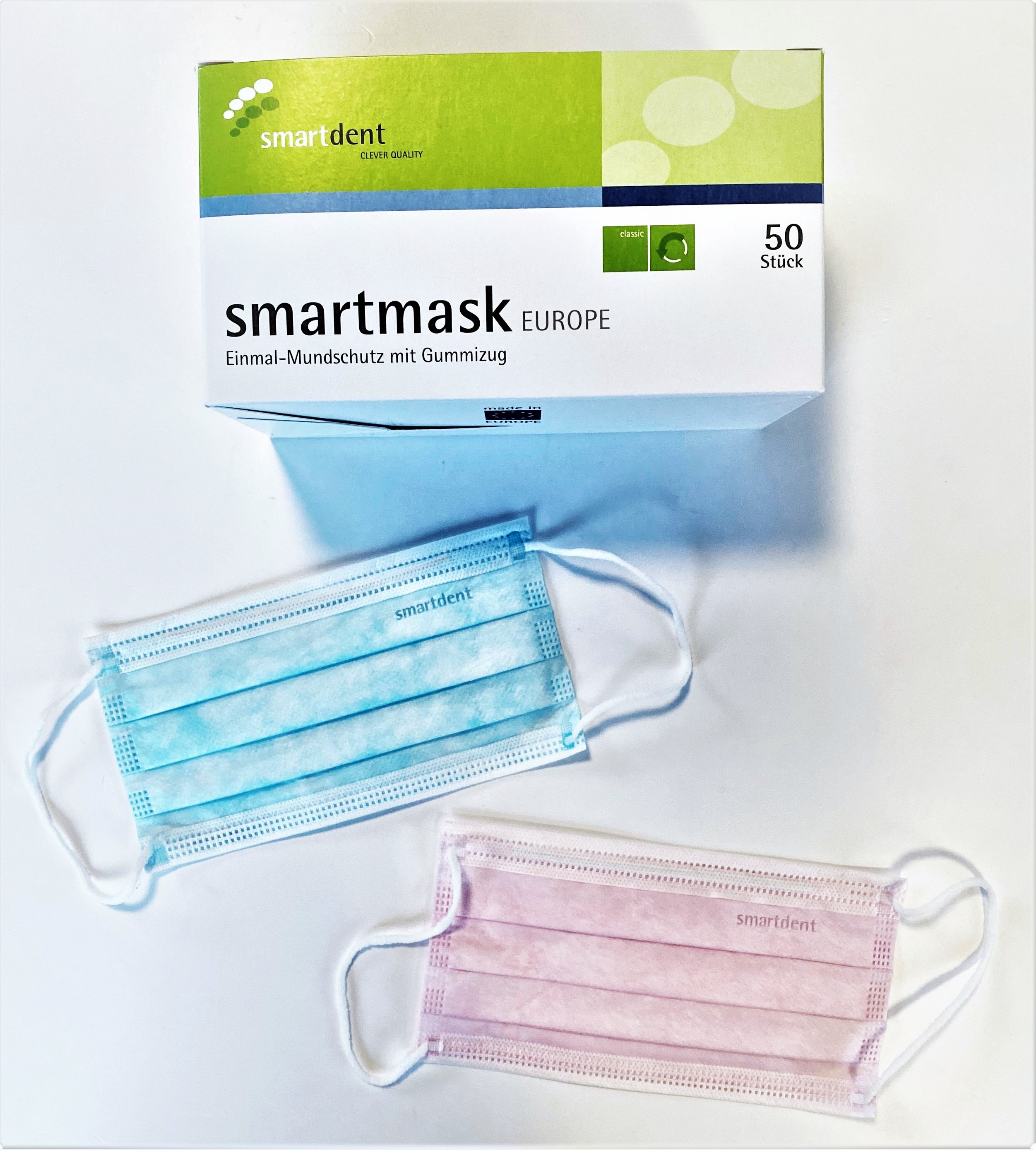 Smartdent Smartmask Europe Mundschutz mit Gummizug - 50 Stück ...