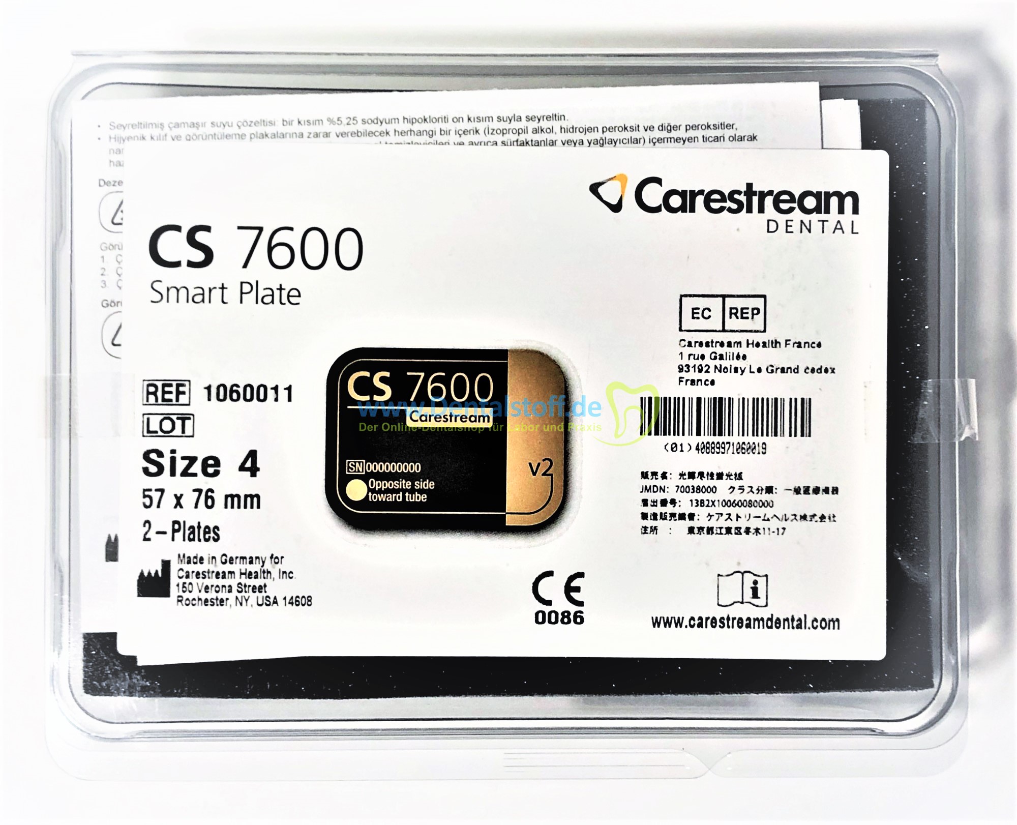 Carestream Kodak CS 7600 Speicherfolien Gr.0- Gr.4 | Dentalstoff.de ...