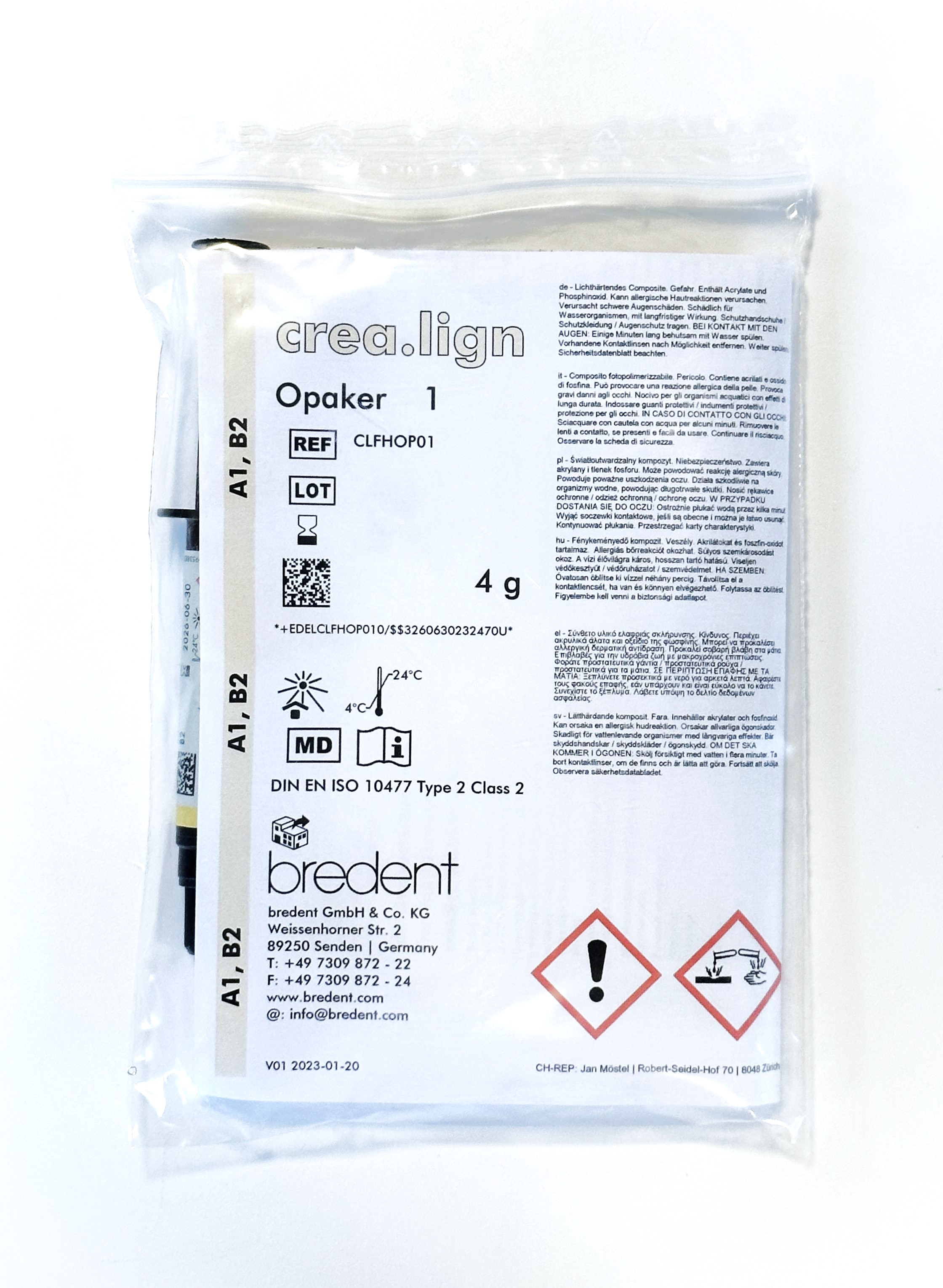 Bredent crea lign Opaker - 4g Spritze | Dentalstoff.de - Der Onlineshop ...