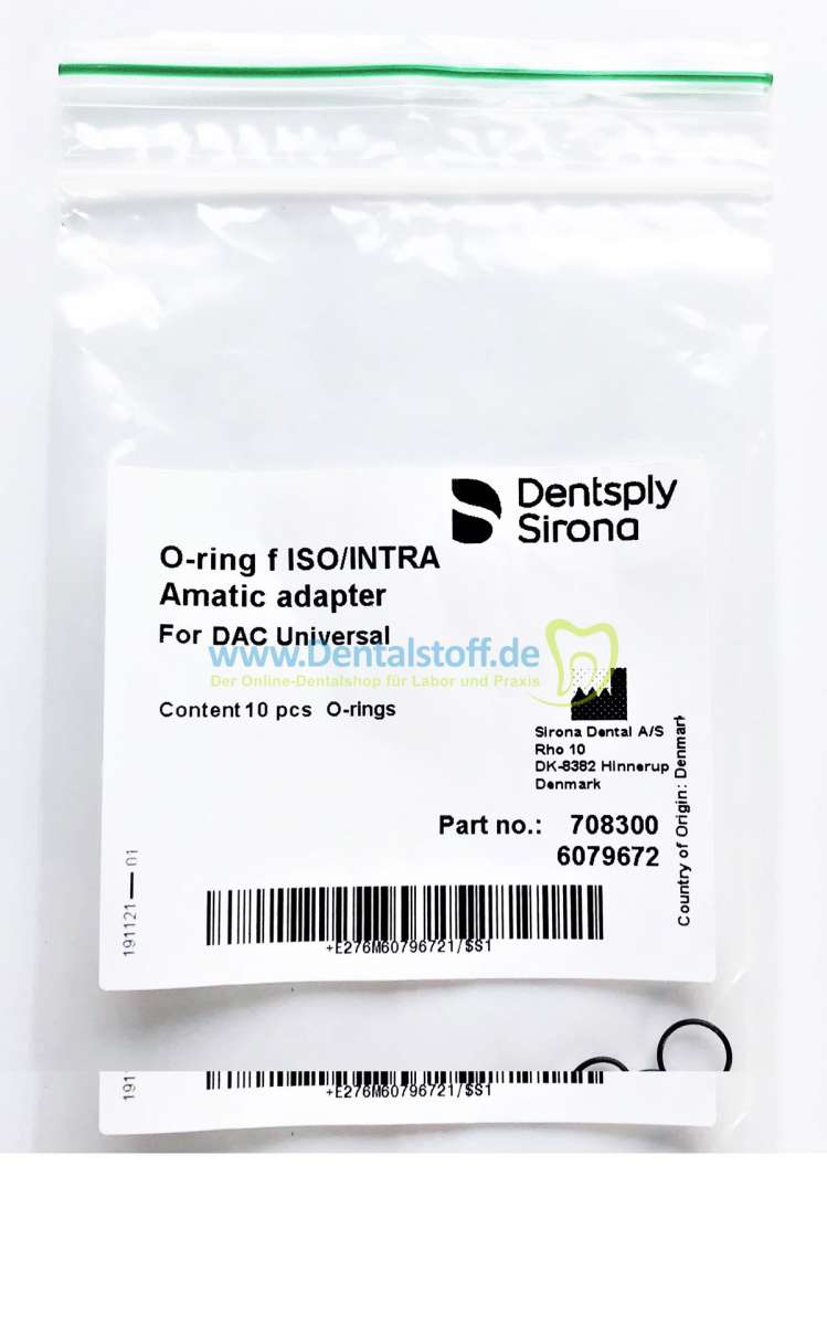 Sirona O Ringe G 6079672 für DAC Intra Amatic Adapter - 10 Stück ...