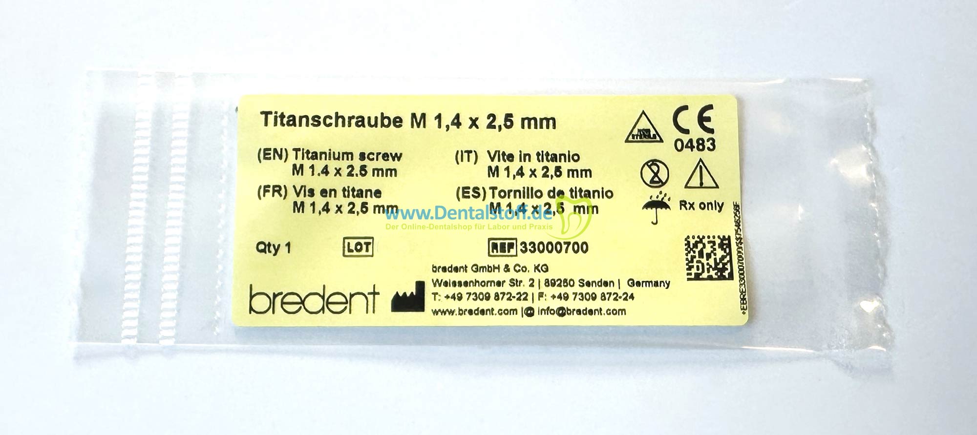 Bredent Titanschraube | Dentalstoff Onlineshop - Der Onlineshop für ...